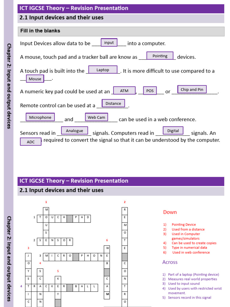 2.1 Worksheet Input Device | Download Free PDF | Sensor | Analog To ...