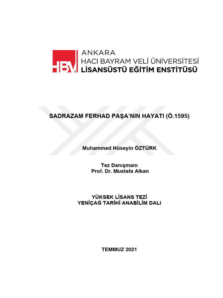 Sadrazam Ferhad Paşa'nın Hayatı | PDF