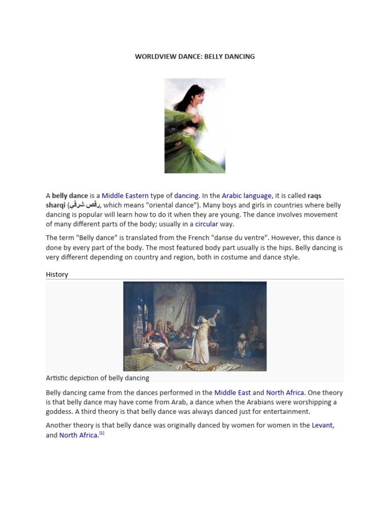 History Of Belly Dancing Pdf