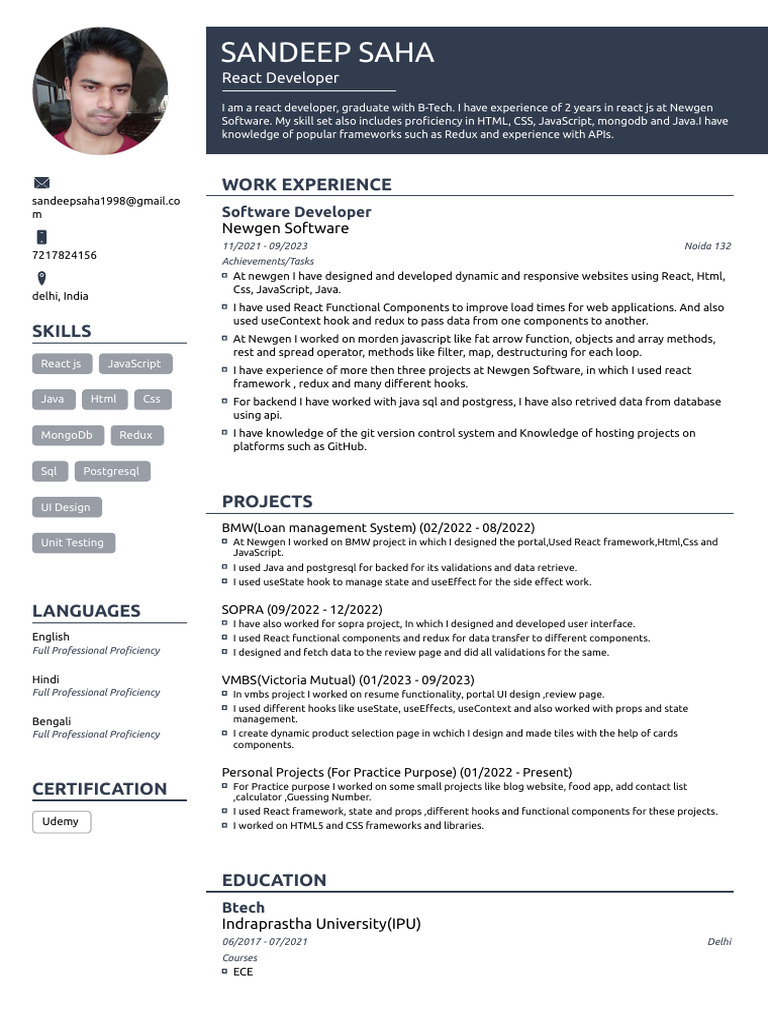 Sandeep Kumar Infotree Front End | PDF | Java Script | Postgre Sql