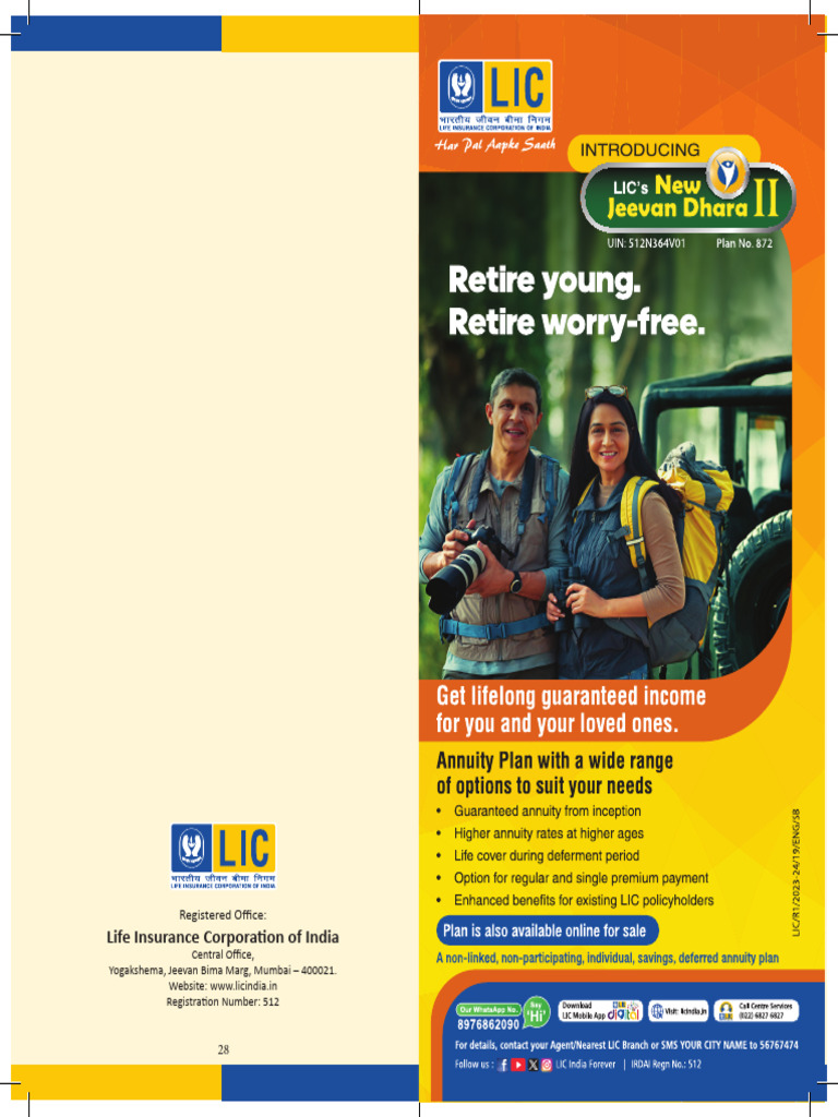 LIC Jeevan Dhara II - Sales Brochure - JAN 24 With Pagination | PDF ...