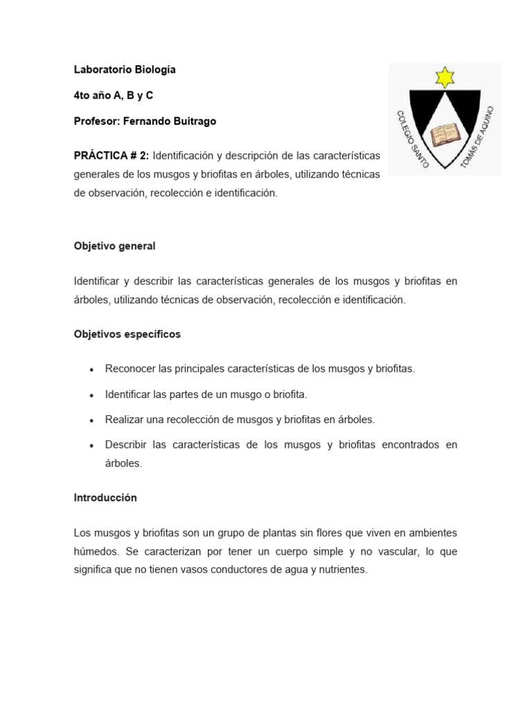 Identificación de Musgos y Briofitas | PDF | Musgo