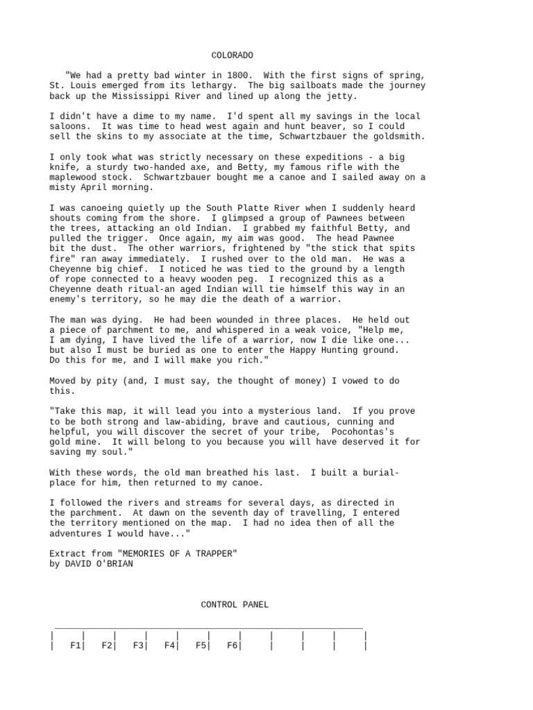 Colorado Manual DOS EN | PDF | Computer Keyboard | Cheyenne