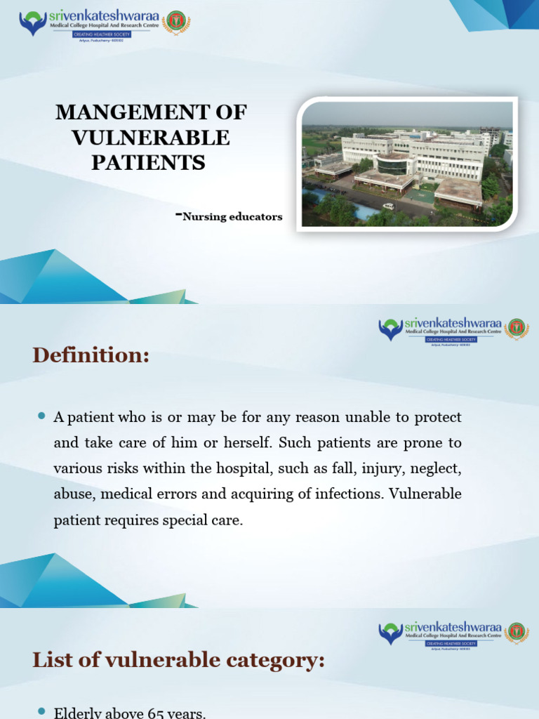 Care Strategies for Vulnerable Patients | PDF | Patient | Nursing