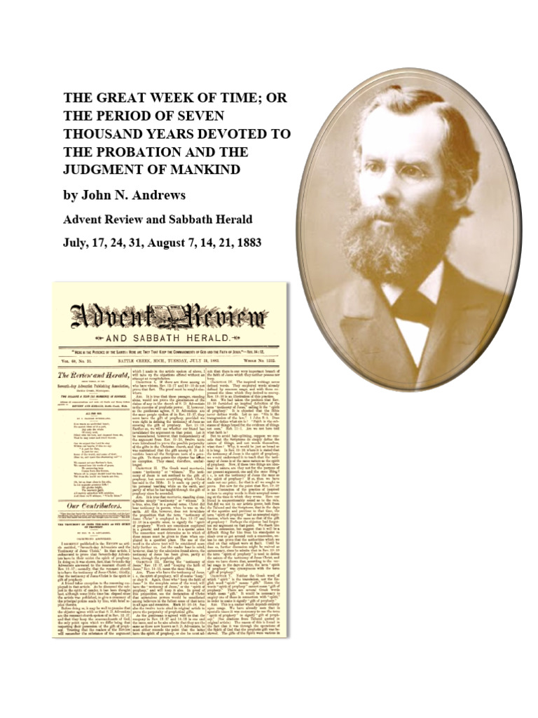 J.N. Andrews The Great Week of Time | PDF | Book Of Genesis | Books Of ...