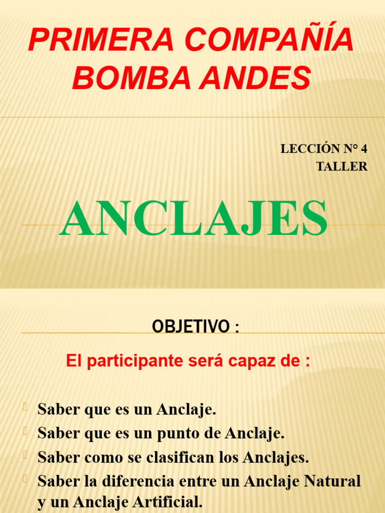 Lección N°4 Sist. de Anclajes | PDF | Cuerda | Nudo