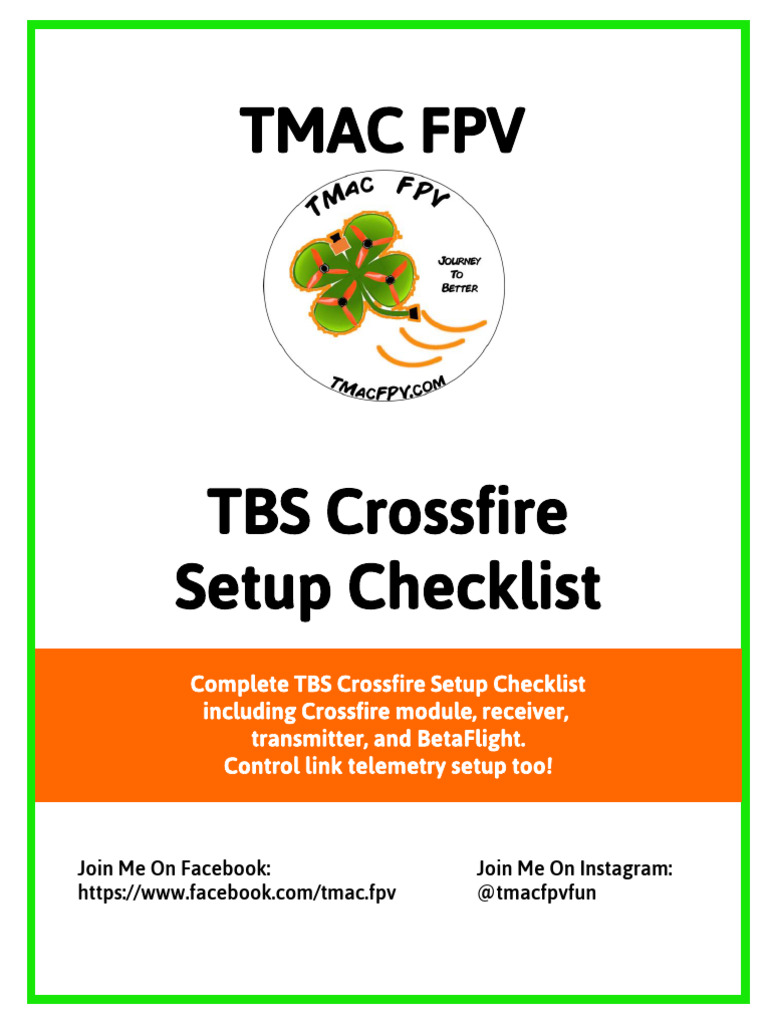 TBS Crossfire Setup Checklist Complete | PDF | Computing | Information ...