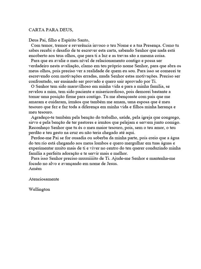Carta para Deus | PDF