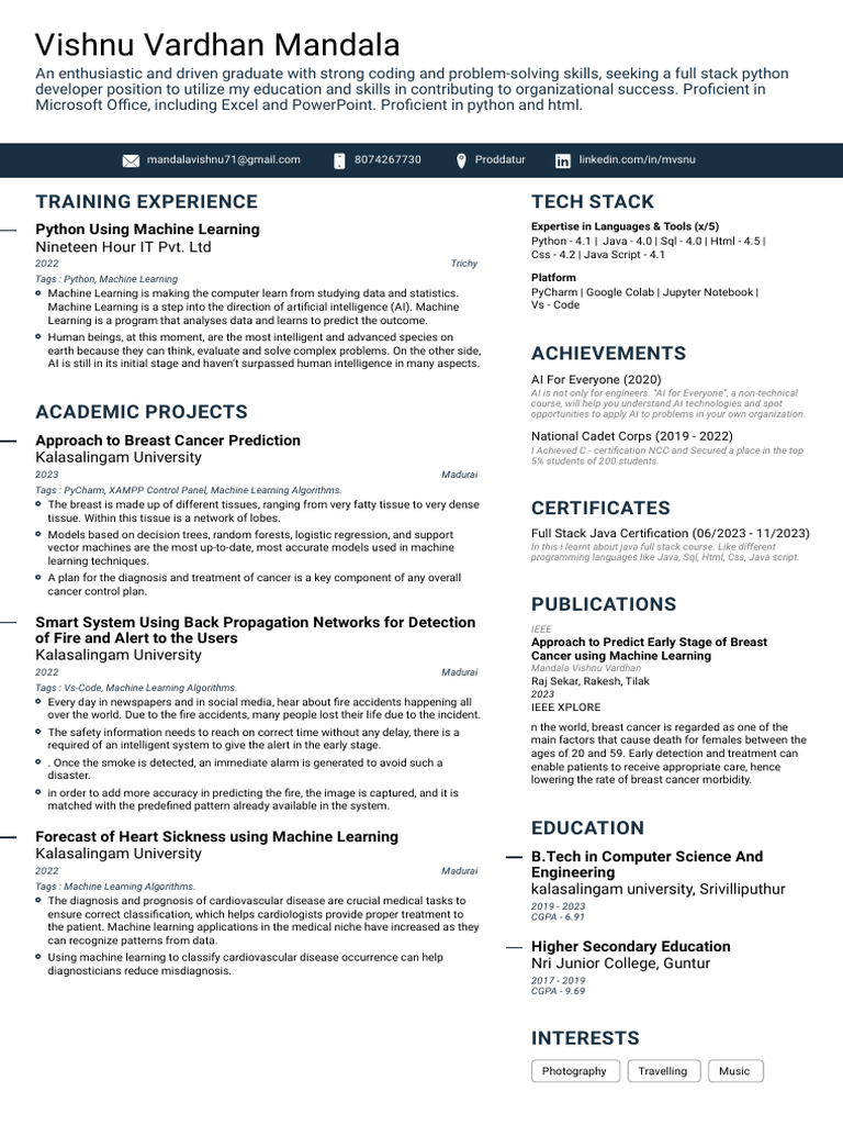 Aspiring Full Stack Developer | PDF | Artificial Intelligence ...