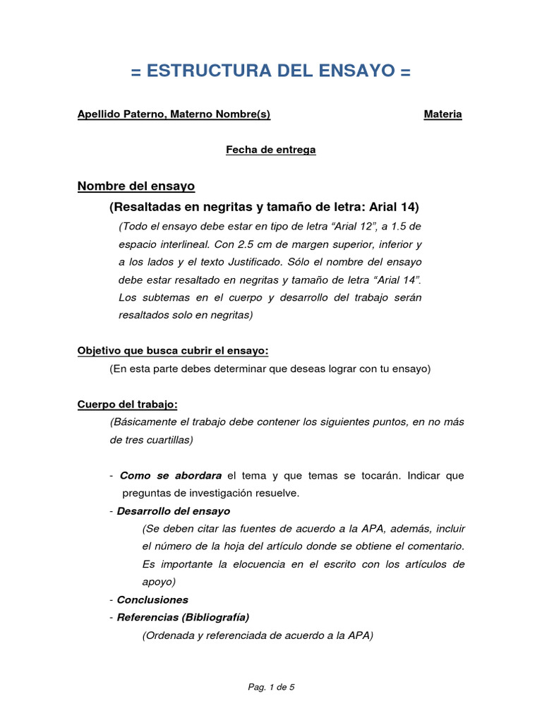 Como Realizar Un Ensayo | Descargar gratis PDF | Archivo de computadora ...