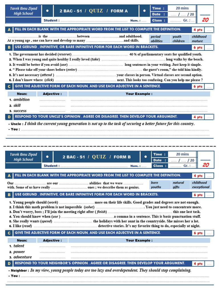 2 Bac 2024 | PDF | Adjective | Ellipsis