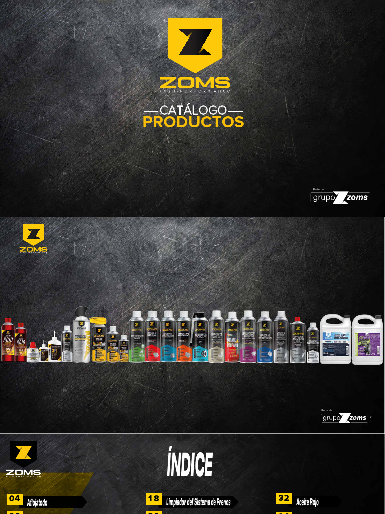 Catálogo Zoms | PDF | Corrosión | Carburador