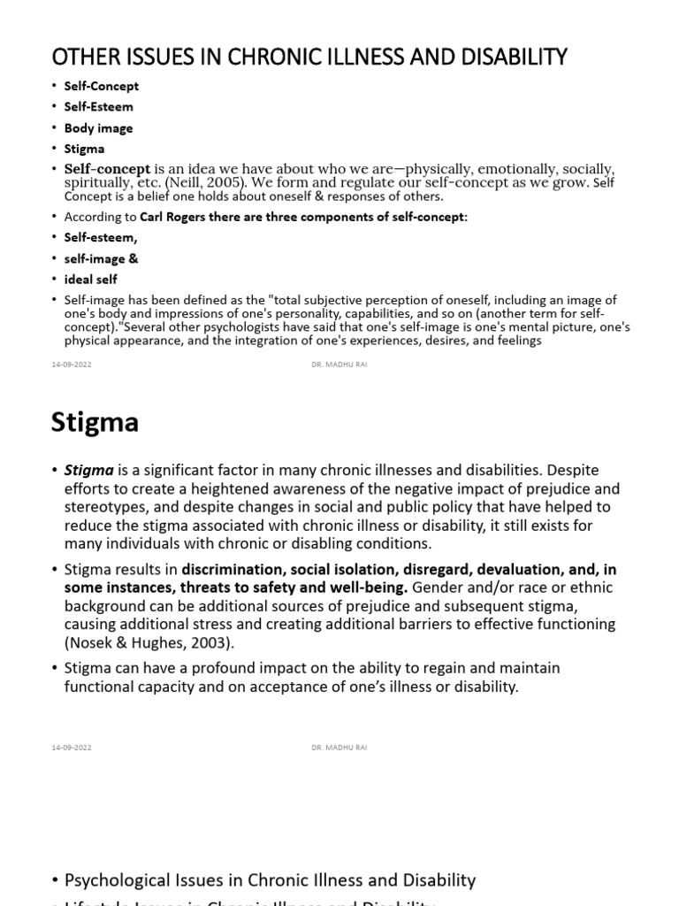 Other Issues in Chronic Illness and Disability | PDF | Social Stigma ...