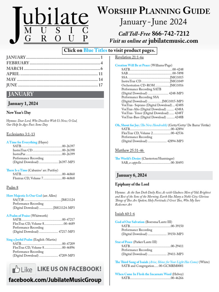 Worship Planner January To June 2024 | PDF | Jesus | Biblical Magi