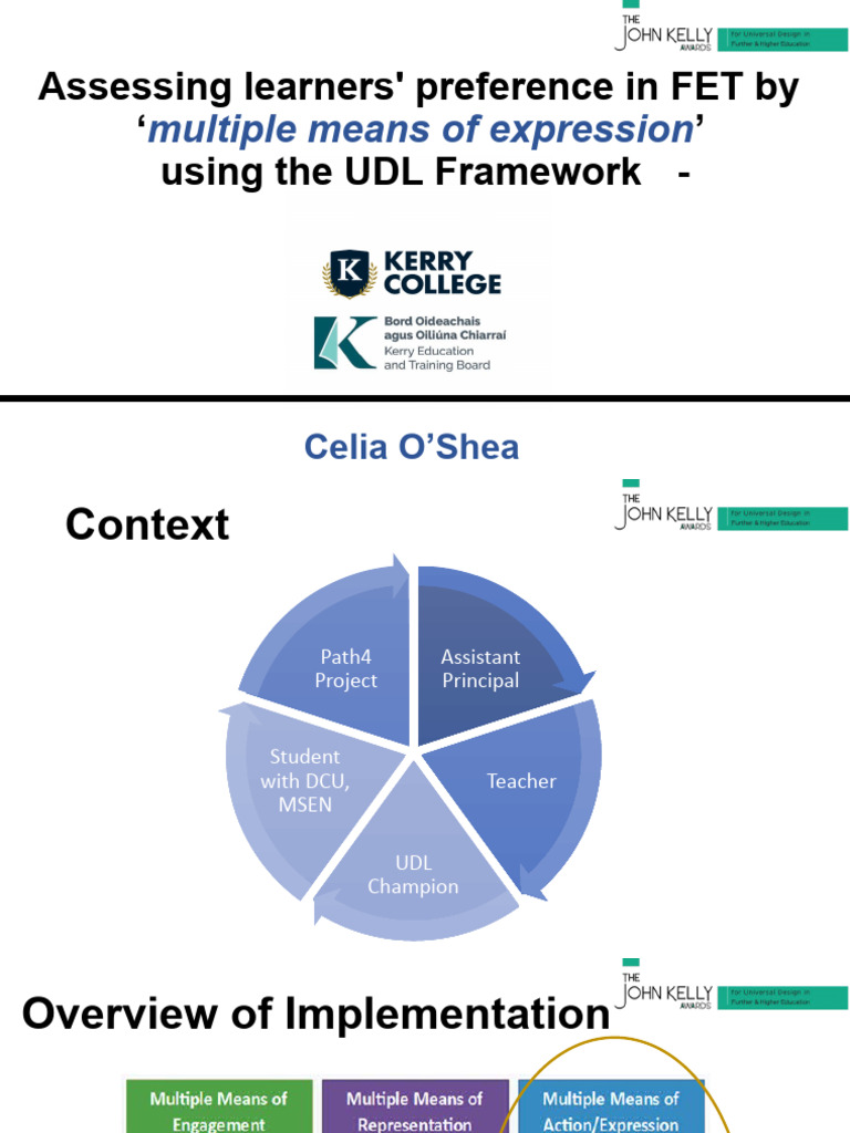 UDL Framework in FET: Student Preferences | PDF | Cognition | Cognitive ...