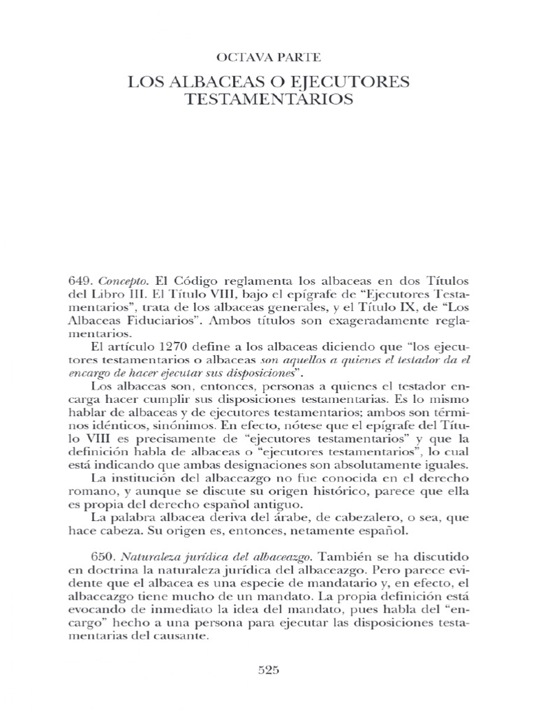 Albaceas y su Función Legal en Testamentos | PDF | Herencia | Albacea