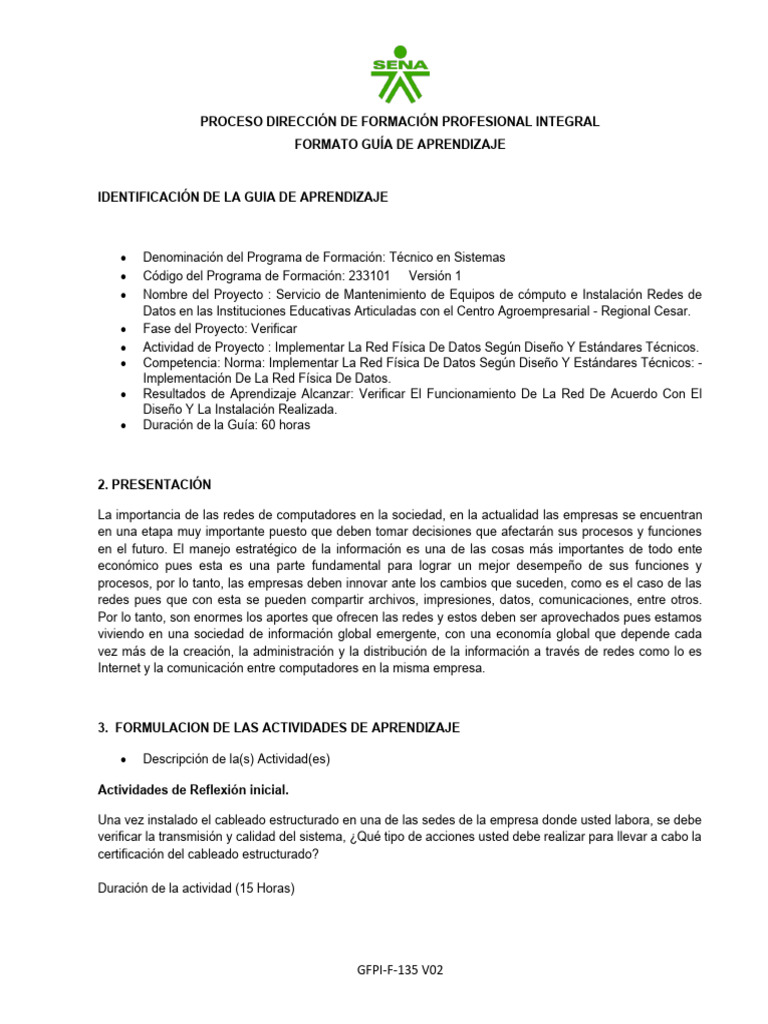Guia 3 Redes R-VerificarF | PDF | Ieee 802.11 | Telecomunicaciones