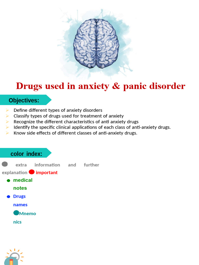 Anxiolytics and Panic Disorder Medications | PDF | Benzodiazepine ...