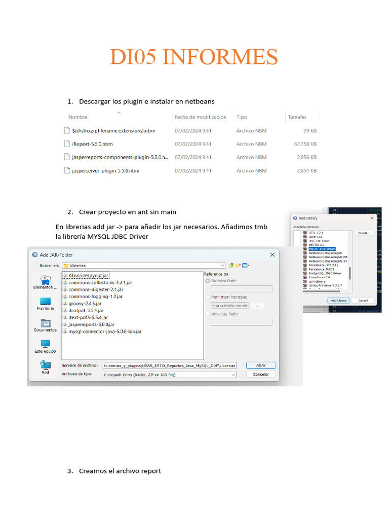 Creación de Informes en NetBeans con Jasper | PDF | Informática | Software