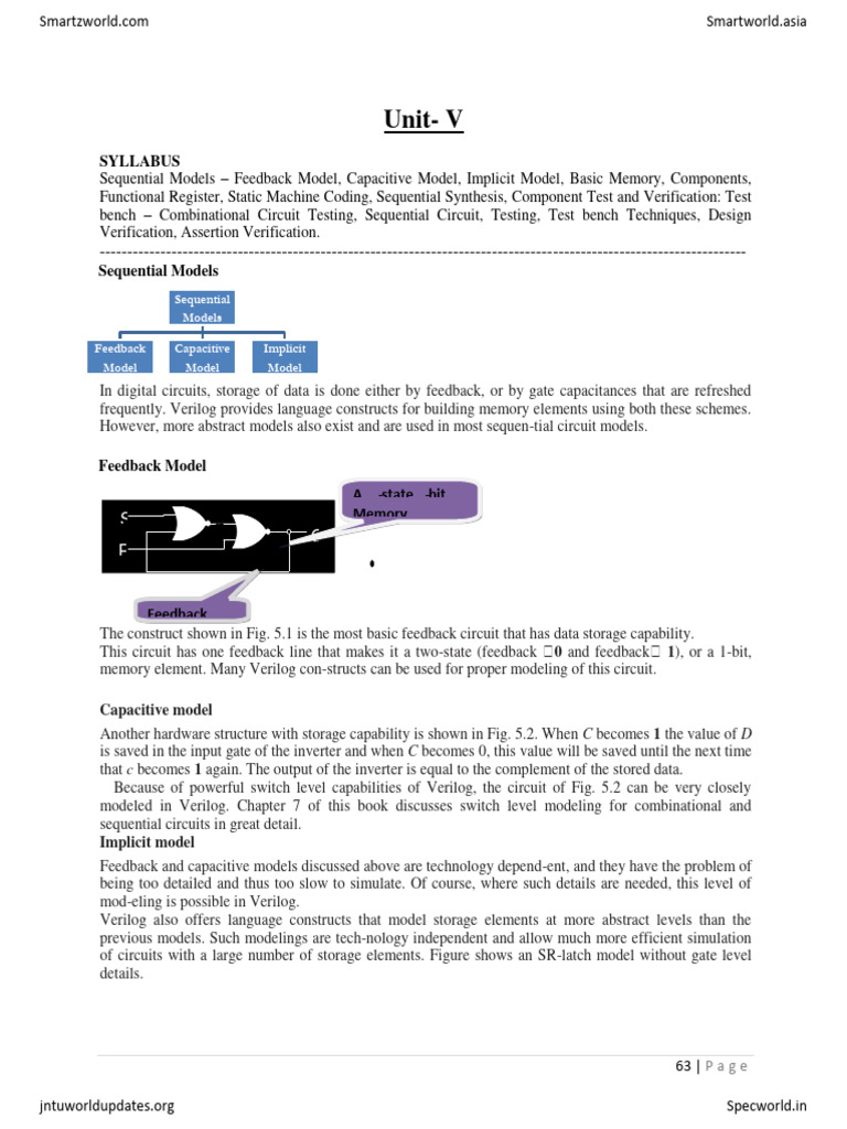 Digital Design Using Verilog HDL - U5 | PDF | Electronic Engineering | Electronic Circuits