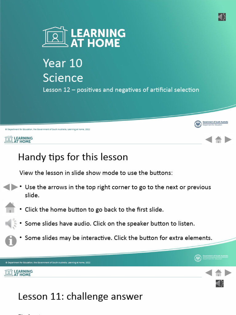 Yr10 Science Lesson12 | PDF | Selective Breeding | Natural Selection