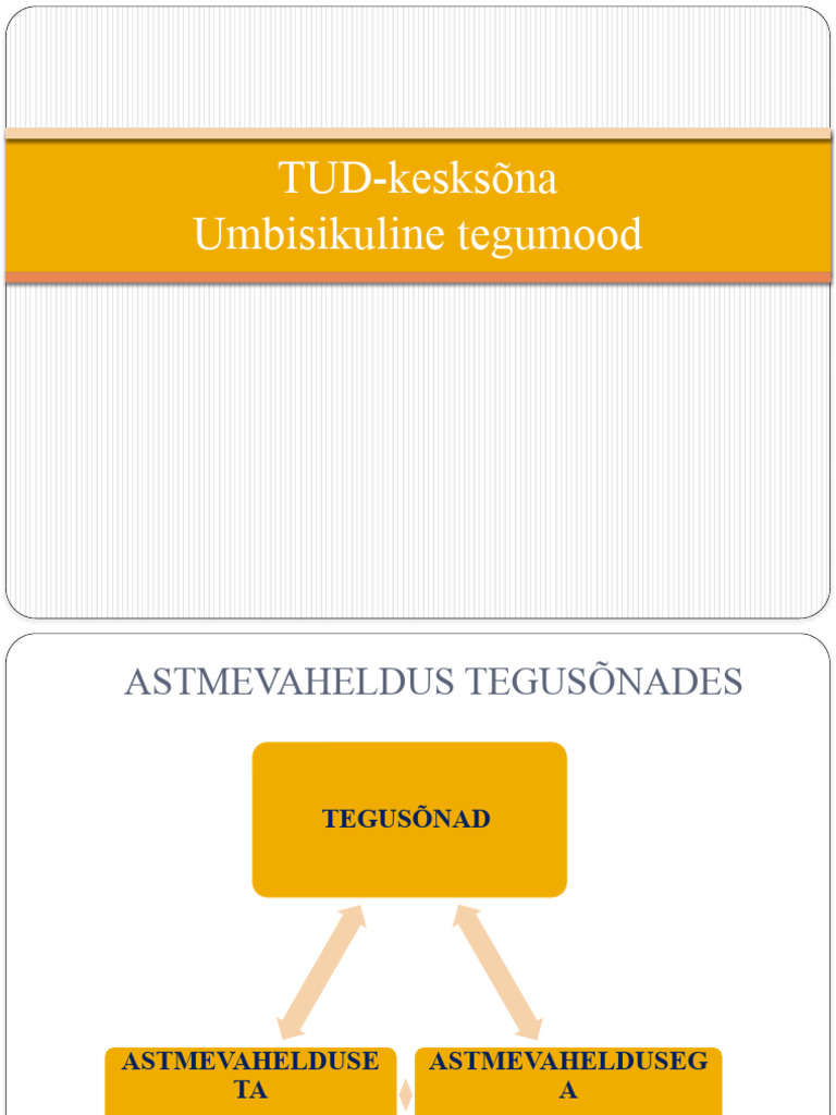 Tud-Kesksõna Umbisikuline TGM | PDF