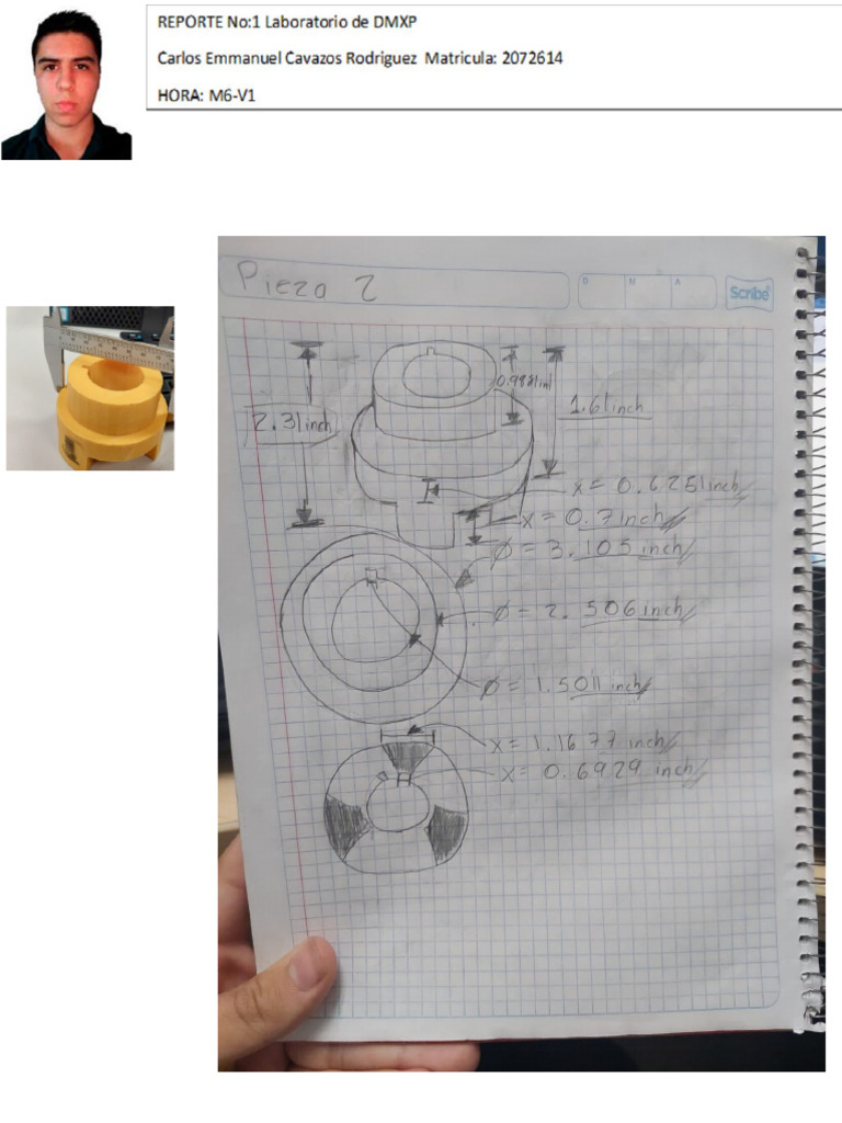 Medidas Lab 5 Pieza 1 | PDF