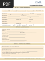 Aegean Airlines Baggage Claim Form | PDF | Baggage
