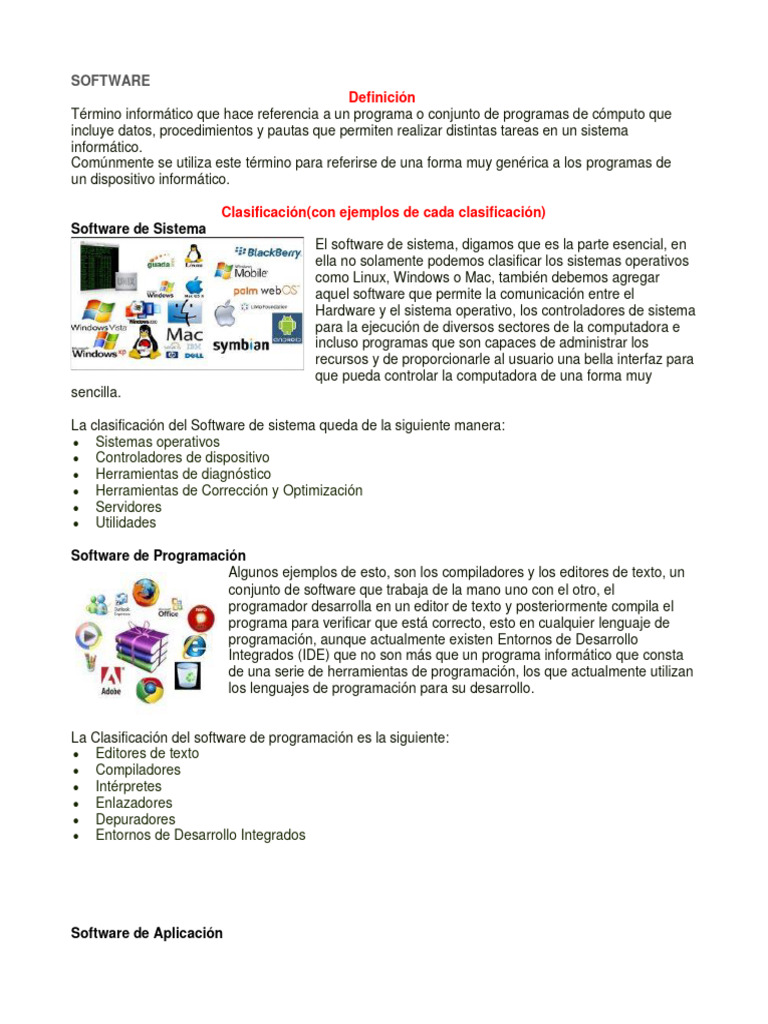 SOFTWARE | PDF | Programación | Programa de computadora