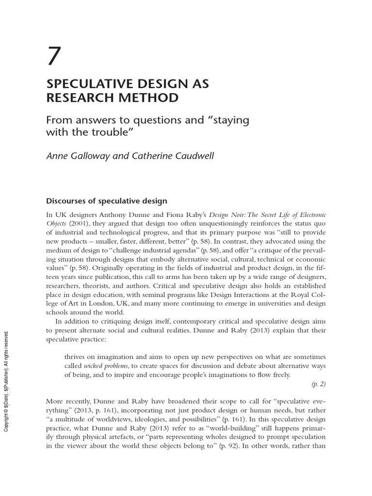 Speculative Design As Research Method | PDF | Sheep | Design