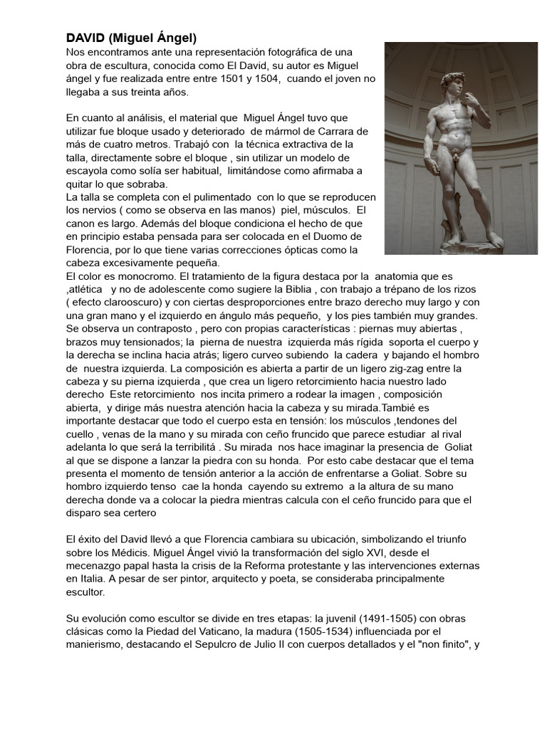 DAVID (Miguel Ángel) | PDF | Miguel Ángel