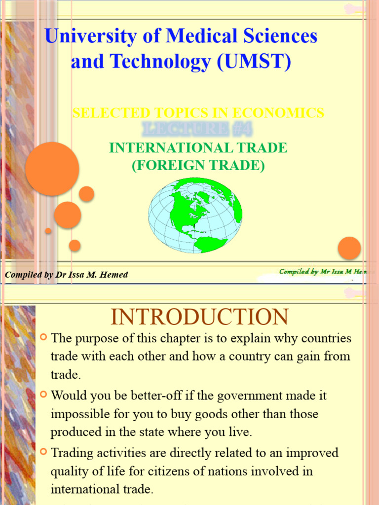 4. INTERNATIONAL ECONOMICS | PDF | Tariff | Free Trade