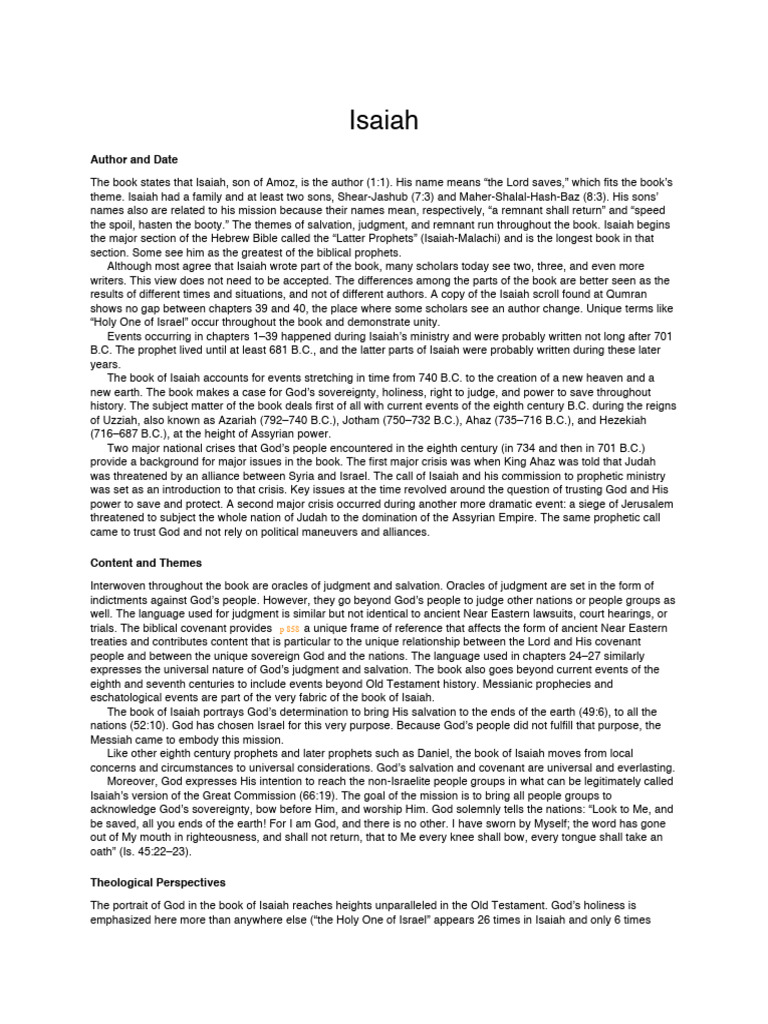 Isaiah Andrews | PDF | Isaiah | Book Of Isaiah