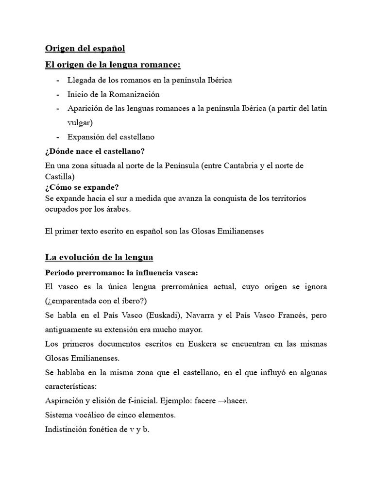 Evolución del Español y su Expansión | PDF | Lengua española | Lingüística