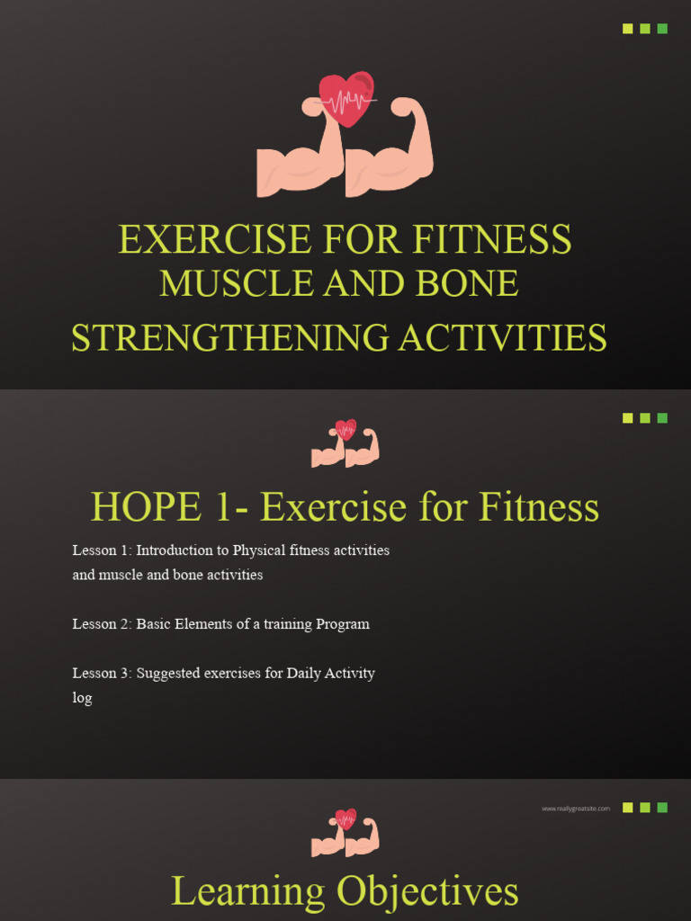 Exercise For Fitness and Principles of Training Program | PDF ...