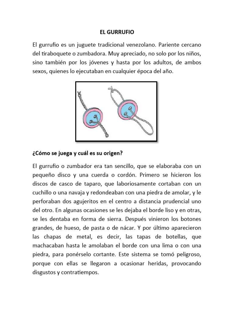 El Gurrufio: Juego Tradicional Venezolano | PDF