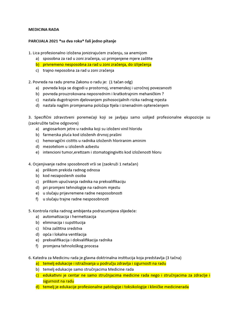 Medicina Rada 4 | PDF