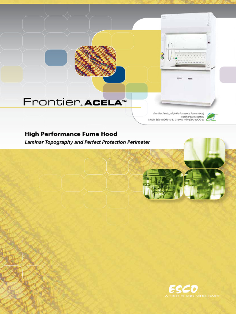Esco Frontier Acela Fume Hoods Brochure | PDF | Mechanical Engineering | Building Engineering