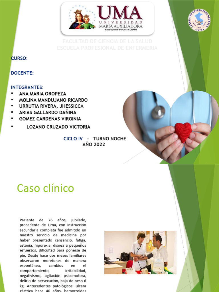 Caso Clinico | PDF | Medicina CLINICA | Enfermedades y trastornos humanos
