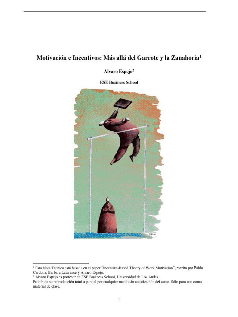 Nota Tecnica Motivación e Incentivos | PDF | Motivacional | Motivación