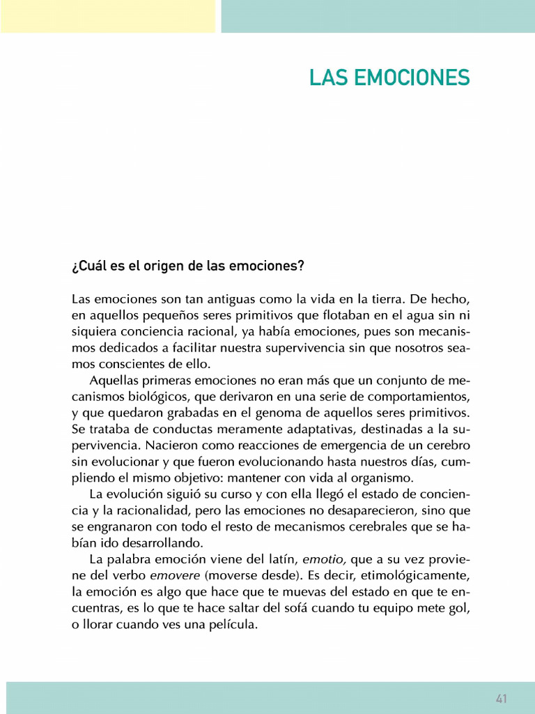 Capítulo Las Emociones | PDF
