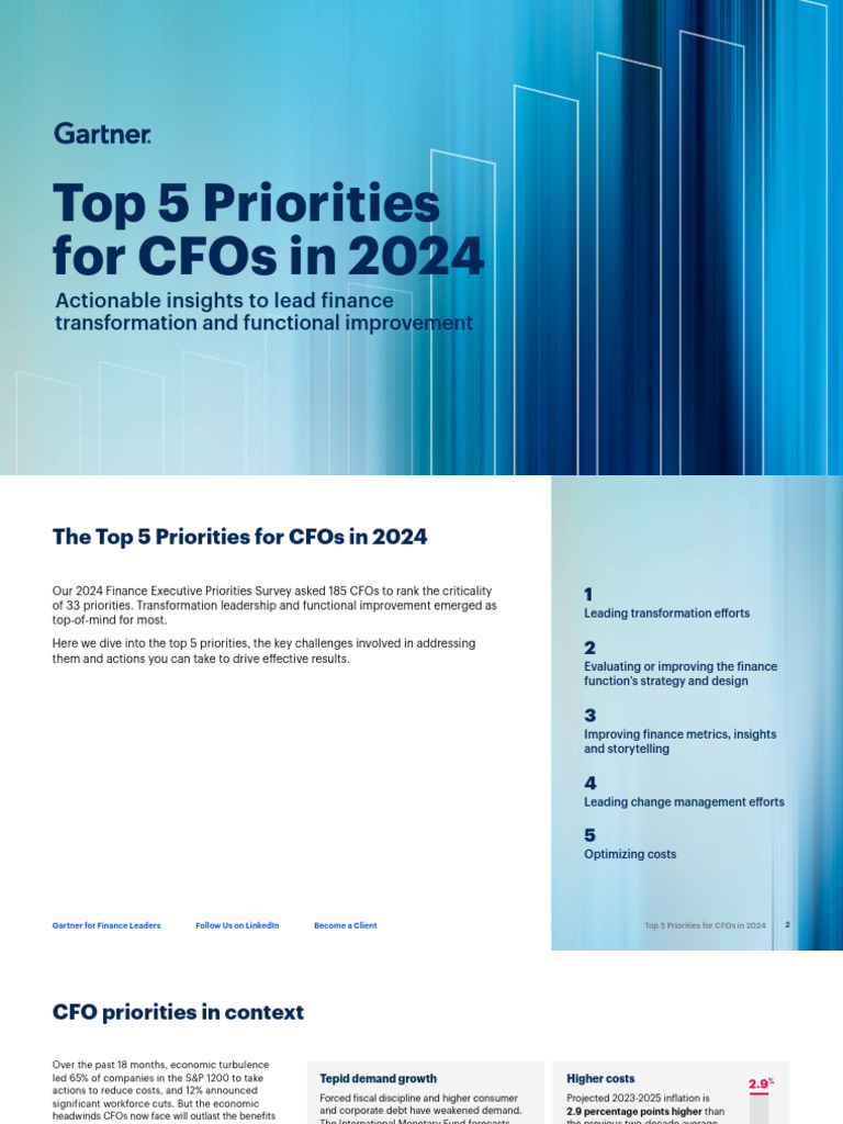 CFO Top Priorities 2024 1702711480 | PDF | Chief Financial Officer | Leadership