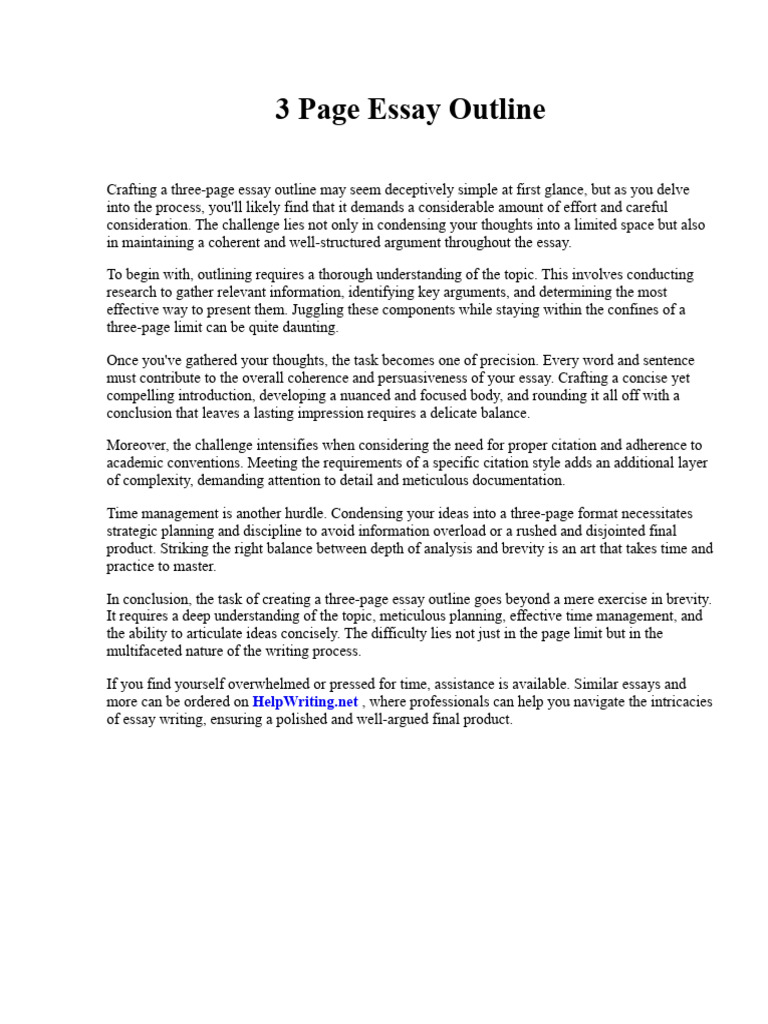 3 Page Essay Outline | PDF | Knee | Astronomy