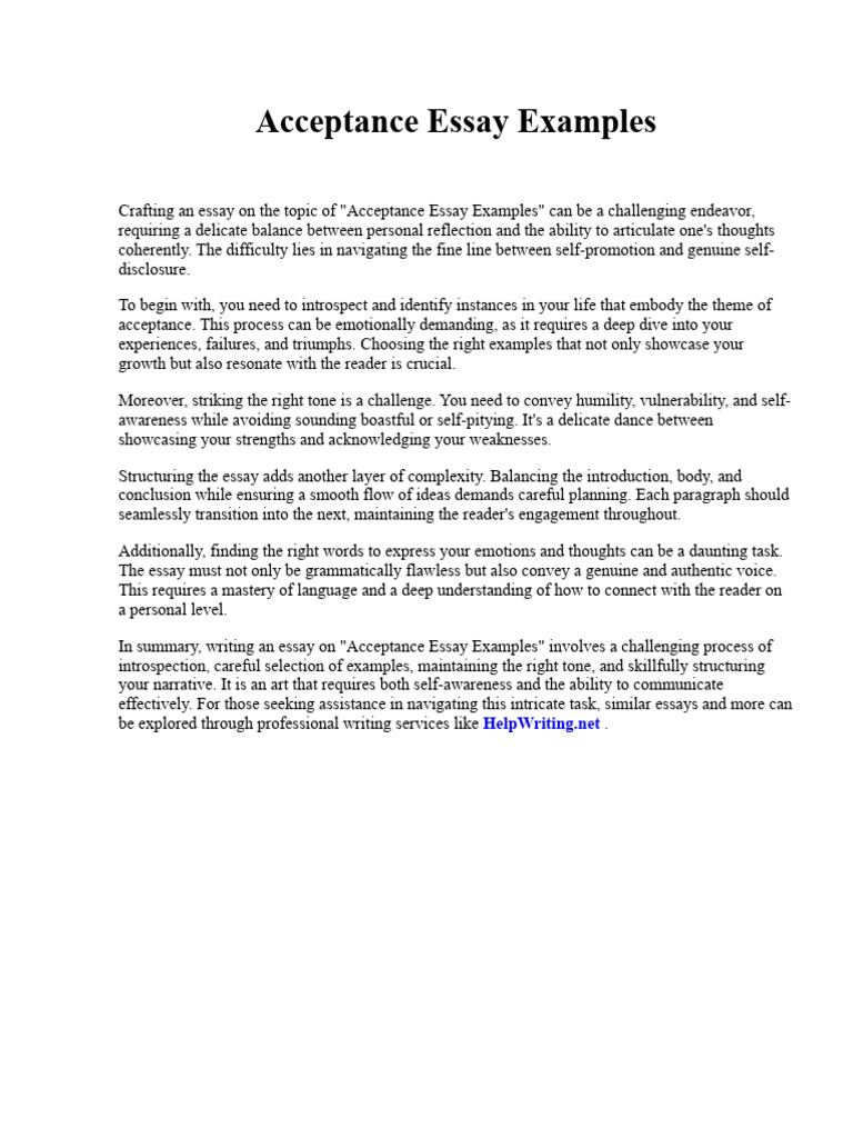 Acceptance Essay Examples | PDF | Medical Imaging | Leadership