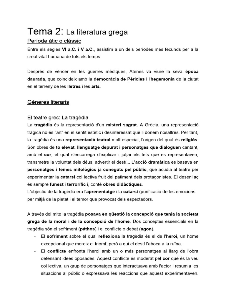 Literatura Grega | PDF