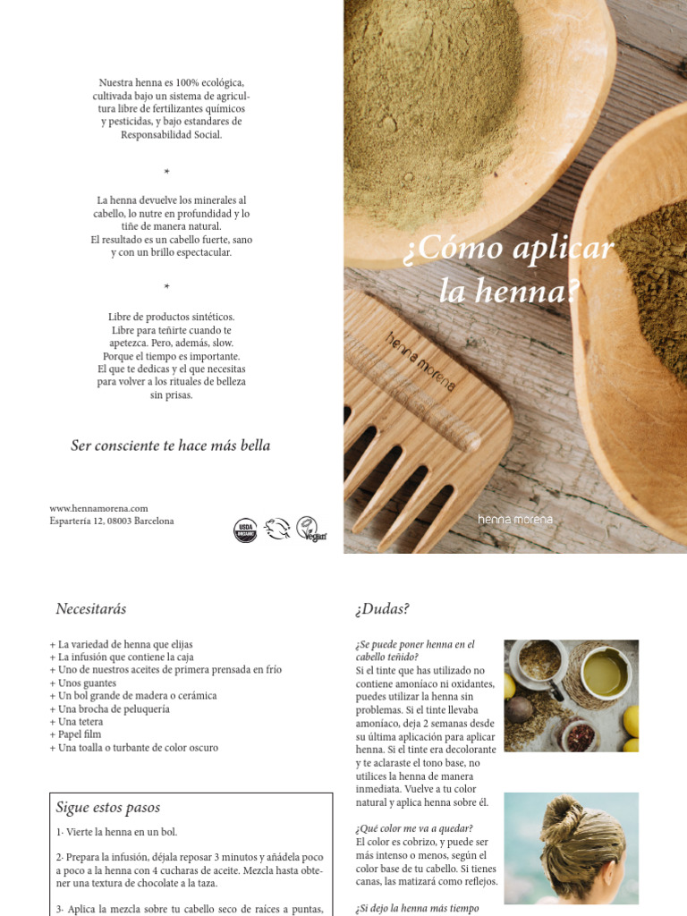 Guía Completa: Aplicación de Henna | PDF | Té