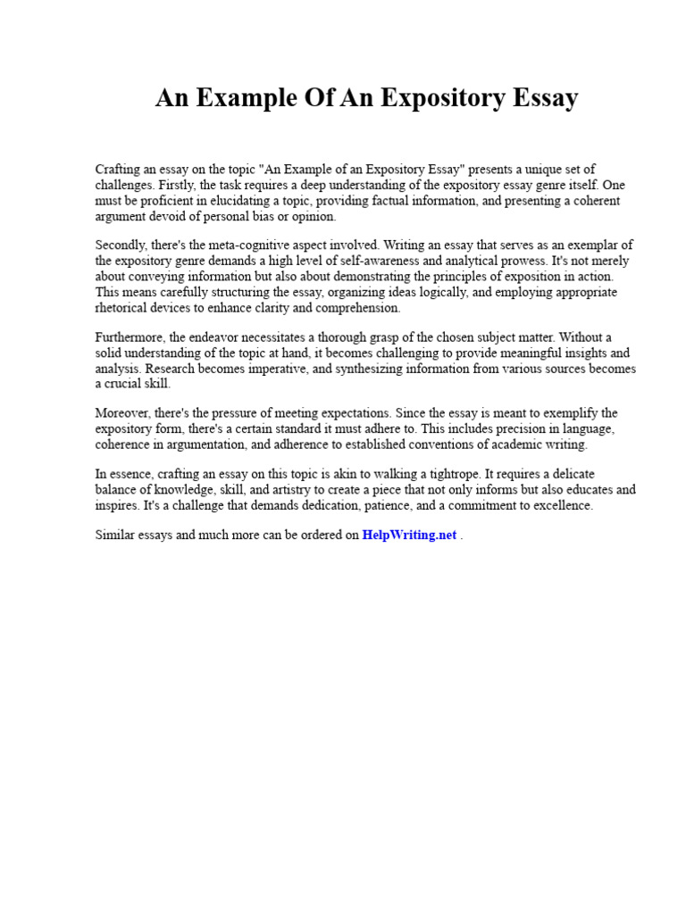 An Example of An Expository Essay | PDF | Pharisees | Behavior