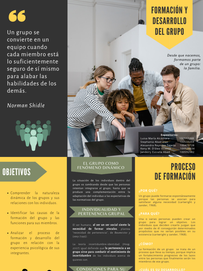 Brochoure Psicología de Los Grupos | PDF | Sicología | Grupo social