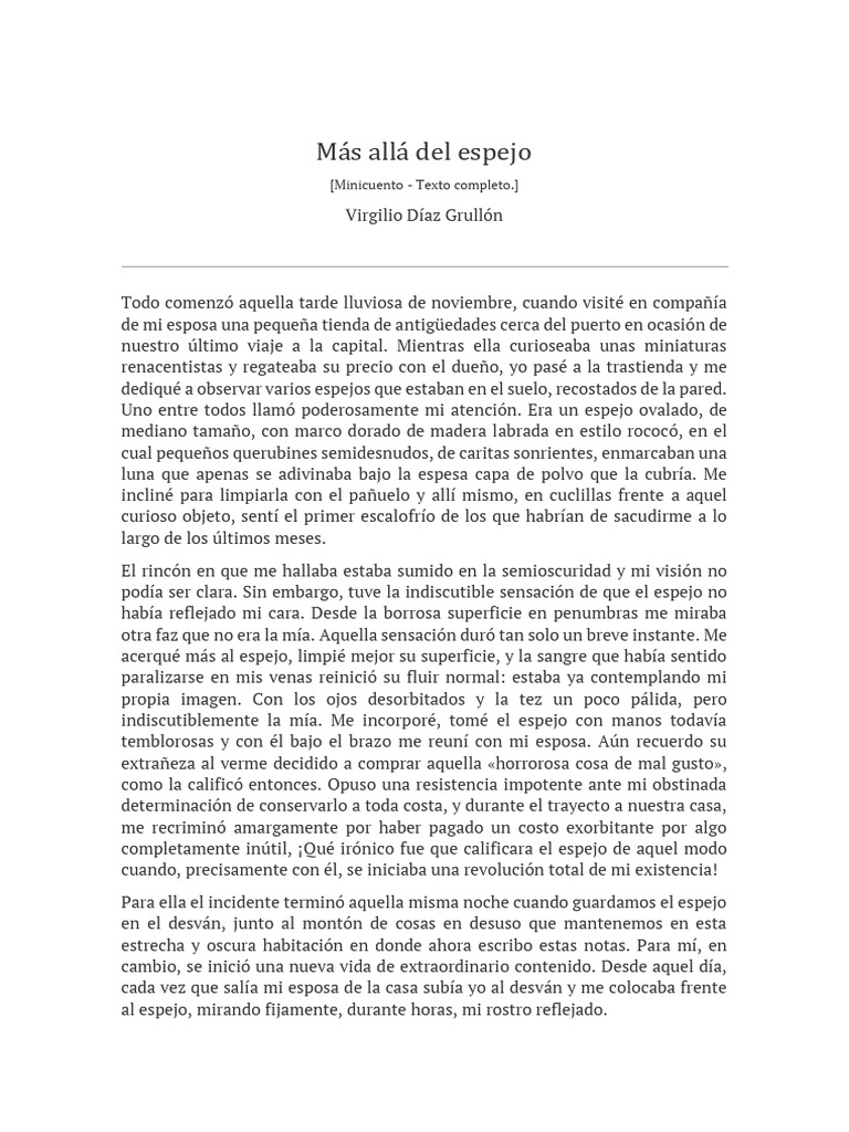 Mas Alla Del Espejo | Descargar gratis PDF | Espejo