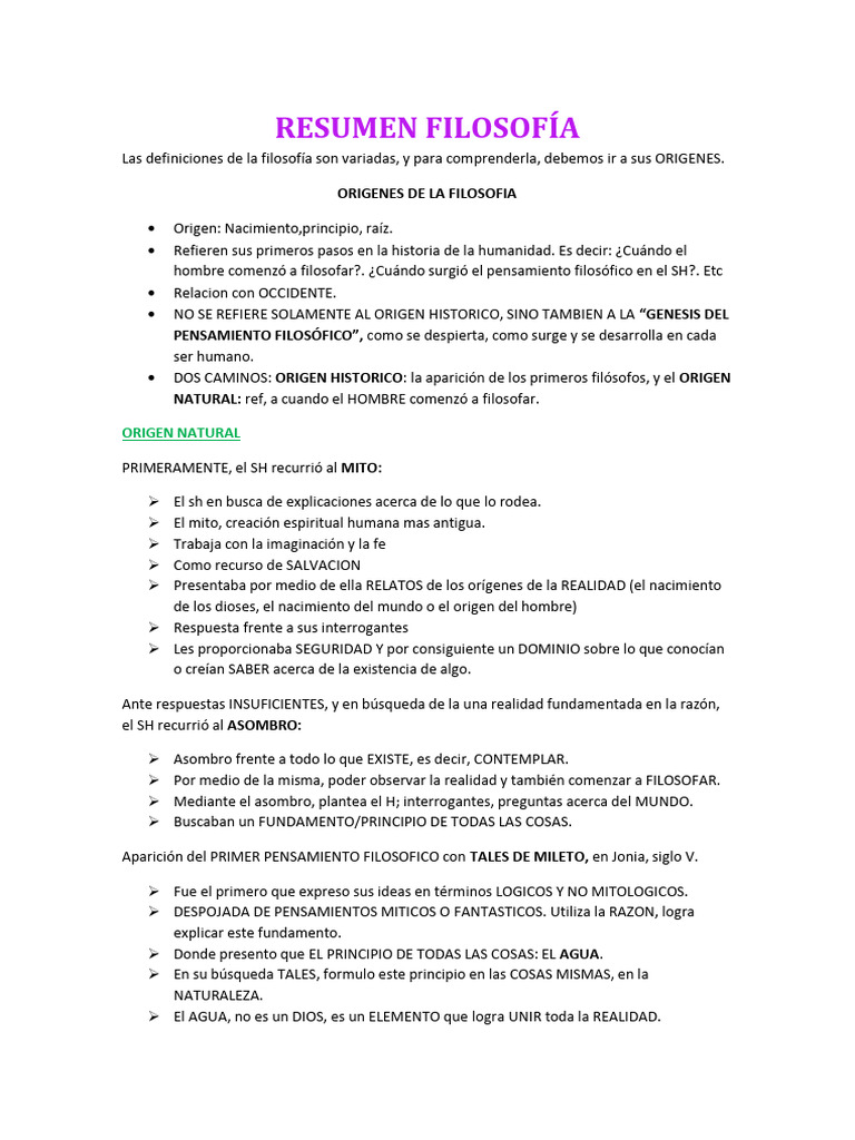 RESUMEN FILOSOFÍA | PDF | Empirismo | Conocimiento